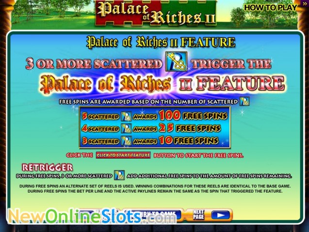 Palace of Riches II Online Slot